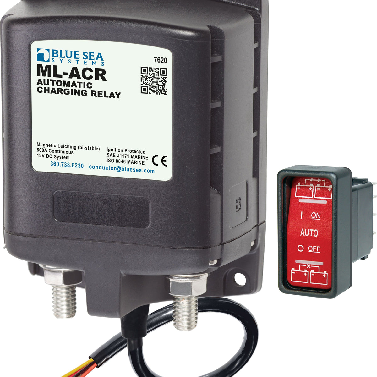 Blue Sea Systems ML-ACR Automatic Charging Relay - 12V DC 500A ...
